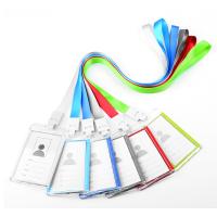 China Promotion Acrylic ID Card Holder Case Custom Retractable Badge Holder Lanyard for sale