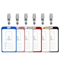China Customized Color ID Name Badge Holders Name Identification Lanyard Aluminum Alloy for sale