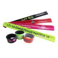China Digital Printing Dyed Rubber Slap Elastic Wristband Bracelet Reflective PVC custom for sale