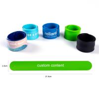 China Digital Printing Dyed Rubber Slap Elastic Wristband Bracelet Reflective PVC custom for sale