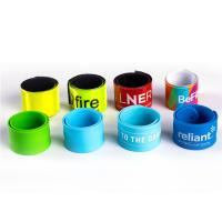 China Digital Printing Dyed Rubber Slap Elastic Wristband Bracelet Reflective PVC custom for sale
