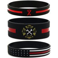 China Tear Resistant Silicone Rubber Elastic Wristband Embossed Logo For Event Marketing for sale