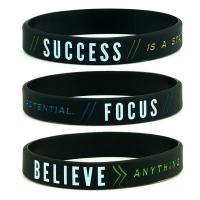 China Tear Resistant Silicone Rubber Elastic Wristband Embossed Logo For Event Marketing for sale