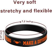 China Tear Resistant Silicone Rubber Elastic Wristband Embossed Logo For Event Marketing for sale