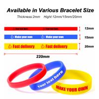 China Debossed Rubber Silicone Elastic Wristband Bracelet Wristlet Personalized Tear Resistant for sale