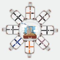China Rainbow Cross Luggage Tag Straps Identifier Travel Suitcase Bundling Belts for sale
