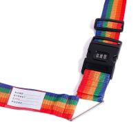 China Rainbow Cross Luggage Tag Straps Identifier Travel Suitcase Bundling Belts for sale