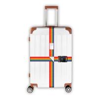 China Rainbow Cross Luggage Tag Straps Identifier Travel Suitcase Bundling Belts for sale