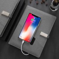China Personalized Smart Charging Pocket Notebook Notepad PU Leather Cover Planner A5 for sale