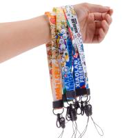 China ODM Nylon Anime Lanyard String Badge Id Card Holder Neck Lanyard Digital Printing for sale