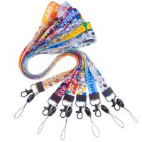 China ODM Nylon Anime Lanyard String Badge Id Card Holder Neck Lanyard Digital Printing for sale