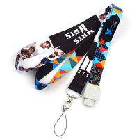 China Nylon Christmas Anime Identity Card Lanyard Custom Sublimation Printed For Staff Id for sale