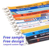 China Letterpress Printing Neck Id Tag Holder Lanyard Badge Sublimation Polyester Small Batch for sale