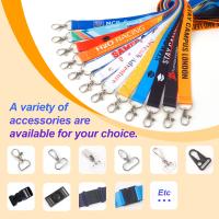 China Letterpress Printing Neck Id Tag Holder Lanyard Badge Sublimation Polyester Small Batch for sale