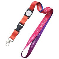 China 90cm Plastic Nylon Lanyard String Card Holder Keychain Silkscreen Printing for sale