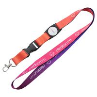 China 90cm Plastic Nylon Lanyard String Card Holder Keychain Silkscreen Printing for sale