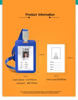 China Fashion Style Business Card Customized Candy Color Id Card Protector Abs Plastic Uv Print Badge Holder Lanyard Logo Item for sale