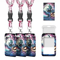China Casual Halloween Work Identity Badge Holder with Printed Logo and Lanyard Festival Auto Industry Specific ID Card Holder for sale