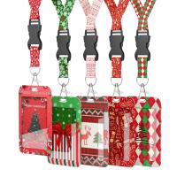China Plastic Custom Printed Logo Abs ID Card Holder Lanyard Work Identity Badge Holder Festive Christmas Gifts Option for sale