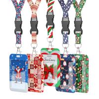 China Plastic Custom Printed Logo Abs ID Card Holder Lanyard Work Identity Badge Holder Festive Christmas Gifts Option for sale