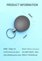 China Zinc Alloy Embossing Retractable Badge Reels Clip Electronic Gadgets for sale