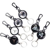 China Transparent Clip Retractable ID Holder Nurse Name Badge Reel Metal Key Chain for sale