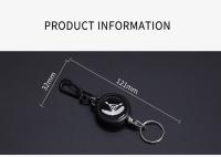 China Transparent Clip Retractable ID Holder Nurse Name Badge Reel Metal Key Chain for sale