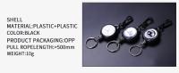 China Transparent Clip Retractable ID Holder Nurse Name Badge Reel Metal Key Chain for sale