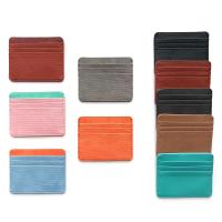 China Leather Slim Men Pocket ID Card Wallet pouch Personalized for sale