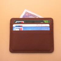 China Leather Slim Men Pocket ID Card Wallet pouch Personalized for sale