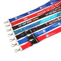 China Customized Plastic Lanyard String Badge Clip Sublimation Printed 25mm Thick for sale