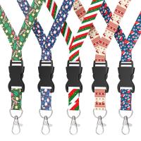 China Polyester Christmas Promotion Gift Items Custom Printed ID Card Badge Holder Lanyard Set Barber Shop Designer Lanyard for sale