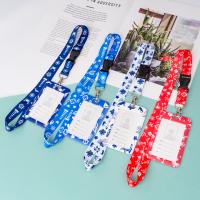 China Sublimation Printing Fashionable Polyester ID Card Holder Lanyard Cruise Ship Pattern Eco Friendly Custom Lanyard for sale