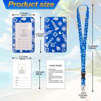 China Sublimation Printing Fashionable Polyester ID Card Holder Lanyard Cruise Ship Pattern Eco Friendly Custom Lanyard for sale