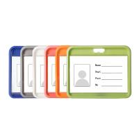 China Personalized Letter Acrylic TPR ID Card Holder Name Badge Cover Clear Identification for sale