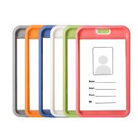 China Personalized Letter Acrylic TPR ID Card Holder Name Badge Cover Clear Identification for sale