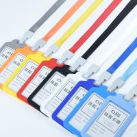 China Business Id Plastic Badge Holders Protector Lanyard Silicone High Transparent for sale