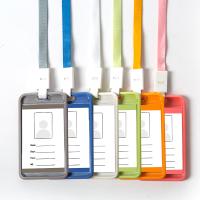 China Eco Friendly Card Holder Lanyard Events Clear Acrylic Lightweight Conference Badge Holders for sale