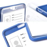 China Eco Friendly Card Holder Lanyard Events Clear Acrylic Lightweight Conference Badge Holders for sale