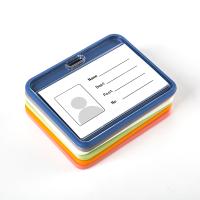 China Eco Friendly Card Holder Lanyard Events Clear Acrylic Lightweight Conference Badge Holders for sale