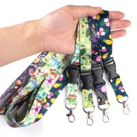 China Customized Easter Polyester Lanyard Strap String Keychain work Card Holder Badge for sale