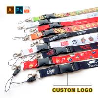 China Customized Easter Polyester Lanyard Strap String Keychain work Card Holder Badge for sale
