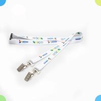 China Custom Polyester Badge Holder Lanyard – Double End Clip with Two Metal Hooks for sale