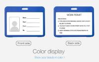 China Acrylic Custom Hard Plastic Double-Sided Clear ID Card Holder for sale