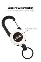 China Bulk Clear Translucent Retractable Badge Reels Outdoor Buckle Holder for sale