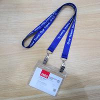 China Double End Pass Holder Lanyard string Clip Sublimation 20mm Thick for sale