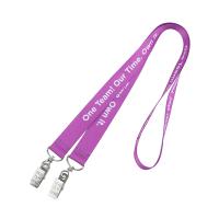 China Double End Pass Holder Lanyard string Clip Sublimation 20mm Thick for sale