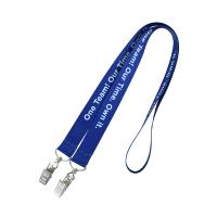 China Double End Pass Holder Lanyard string Clip Sublimation 20mm Thick for sale