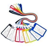 China Acrylic Vertical Horizontal Plastic Name Badge Holders Nurse ID Card Protector Lanyard for sale