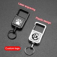 China Gravure Printing Retractable Badge Reels Keychain Heavy Duty Custom Logo for sale